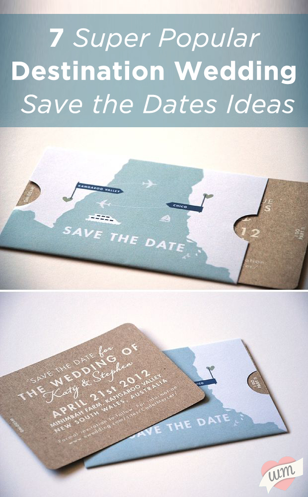 Destination Wedding Save The Date Ideas | WeddingMix