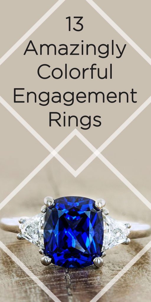 13 Colorful Engagement Ring Ideas | WeddingMix