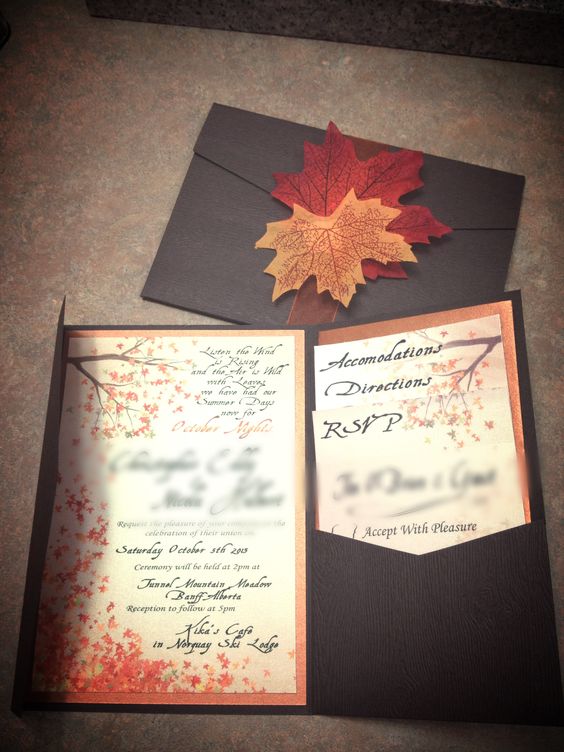 15 Fabulous Fall Wedding Invitations | WeddingMix