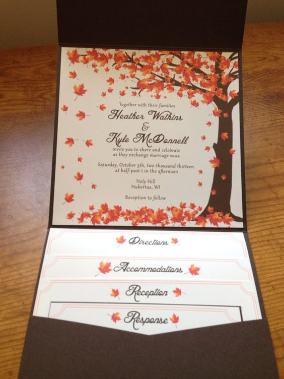 15 Fabulous Fall Wedding Invitations | WeddingMix
