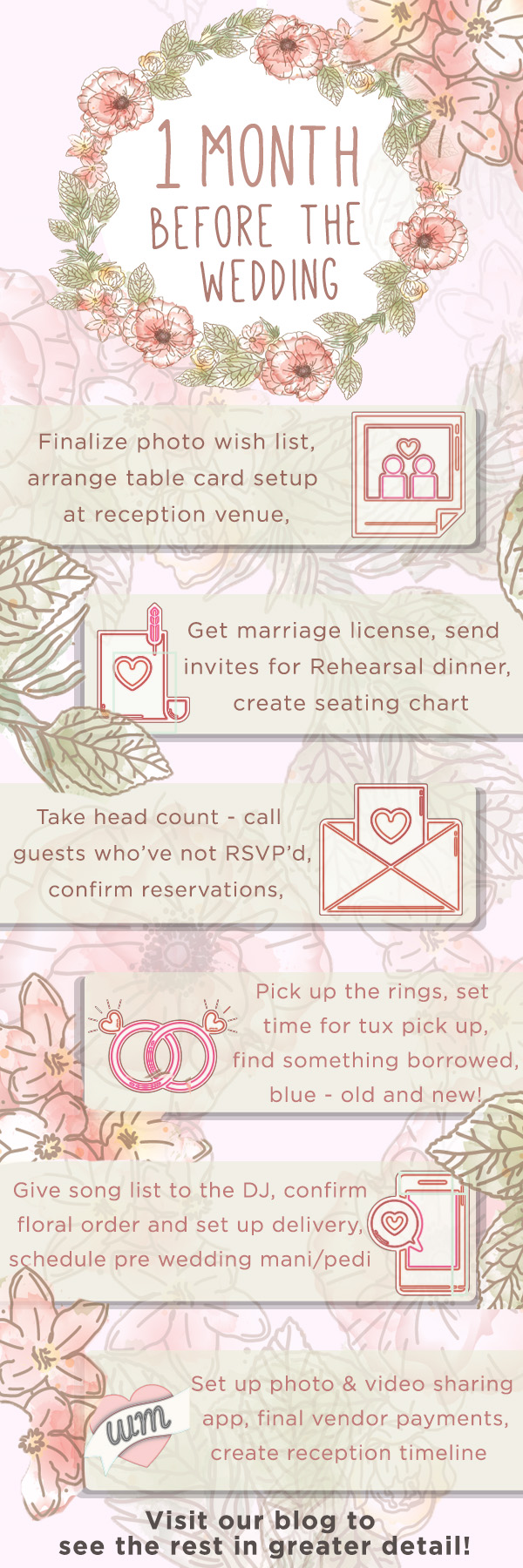 One Month Until Your Wedding | WeddingMix