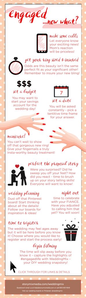 Just Engaged - Now What? | Infographic | WeddingMix